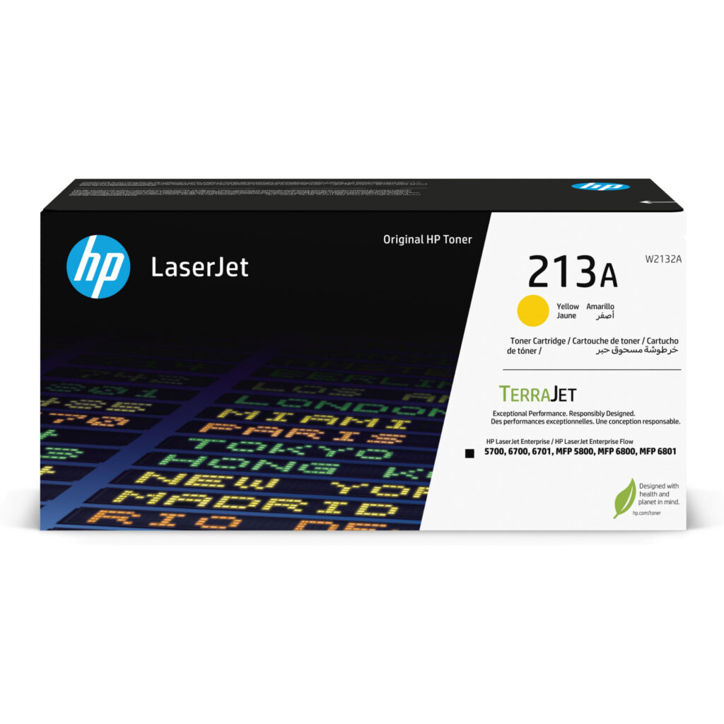 HP 213A Yellow Original LaserJet Toner Cartridge (W2132A)